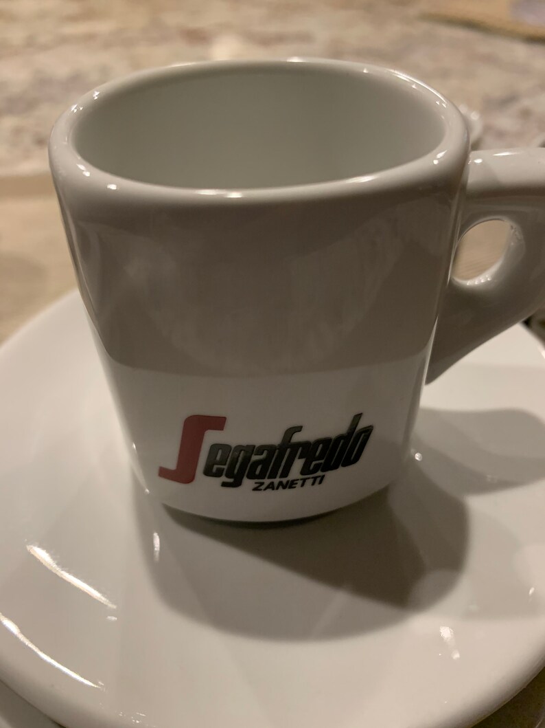 Segafredo Zanetti Espresso cups and saucers | Etsy