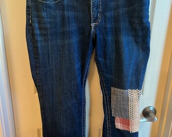 Lace Trim Jeans - Etsy