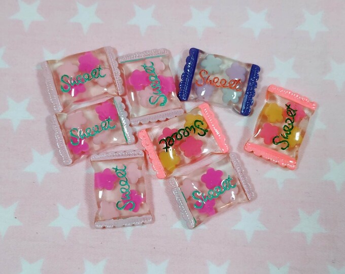 Flatback Resin Candy Cabochons, Kawaii Cabochon, Candy Charm - Etsy