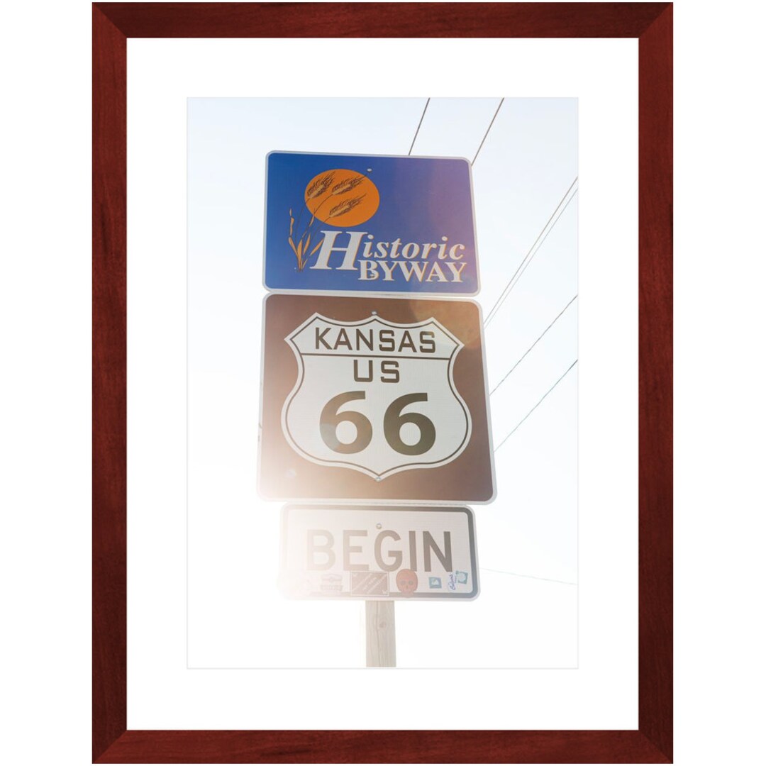 FRAMED Route 66 Signs & Stickers Premium Framed Prints - Etsy