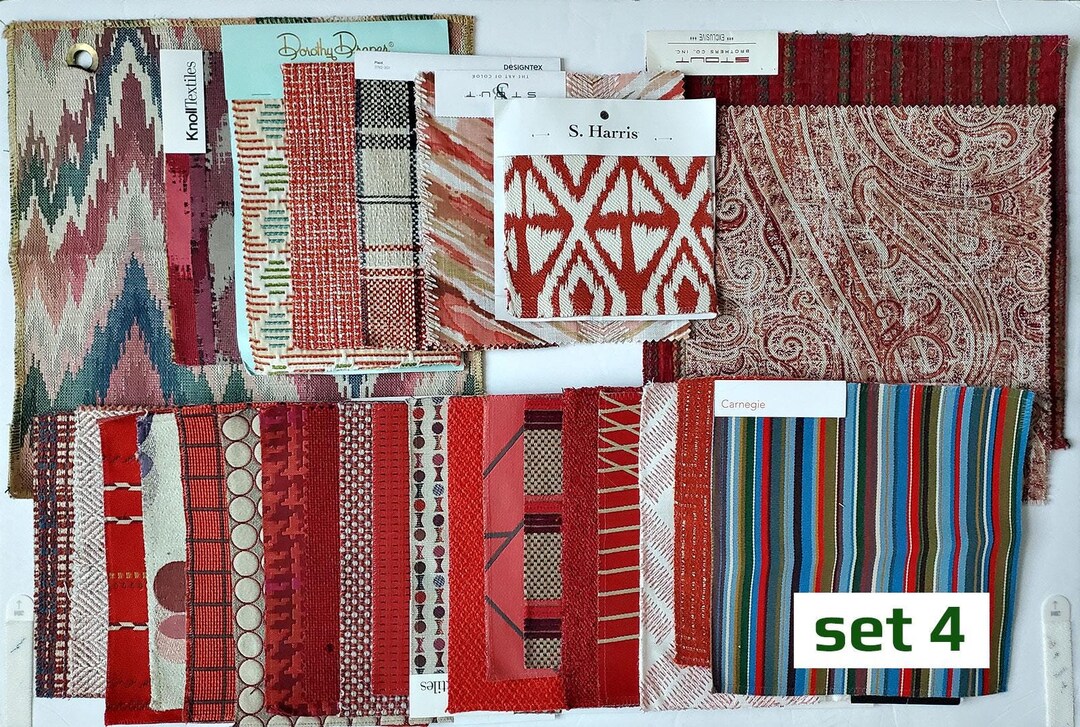 Upholstery Fabric Swatches, Red Fabric Remnants, Ultimate Fabric Scraps ...