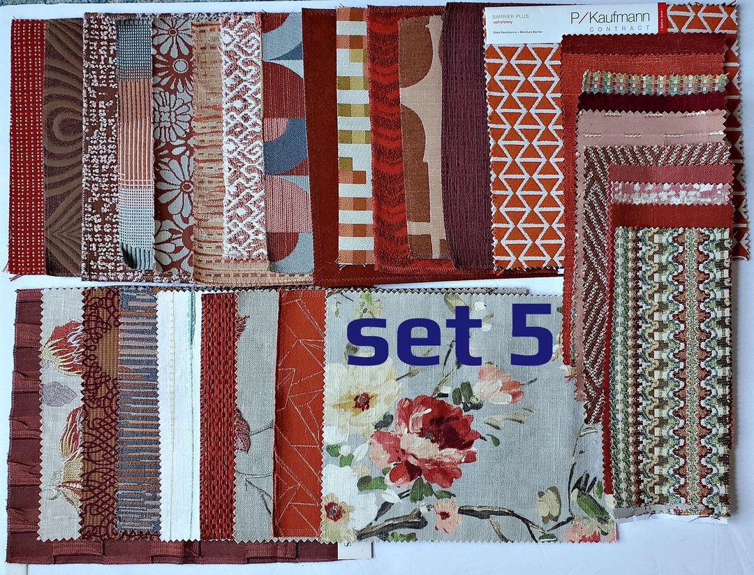 Upholstery Fabric Swatches, Orange Fabric Remnants, Ultimate Fabric ...