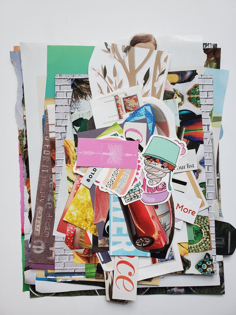 Large Junk Journal Kit, Mood Board Ephemera, Journaling Supplies ...