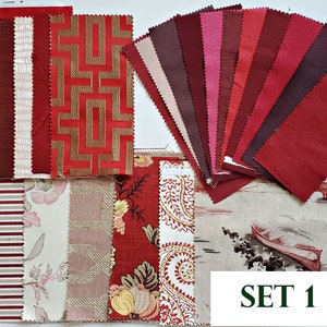 Upholstery Fabric Swatches, Red Fabric Remnants, Ultimate Fabric Scraps ...