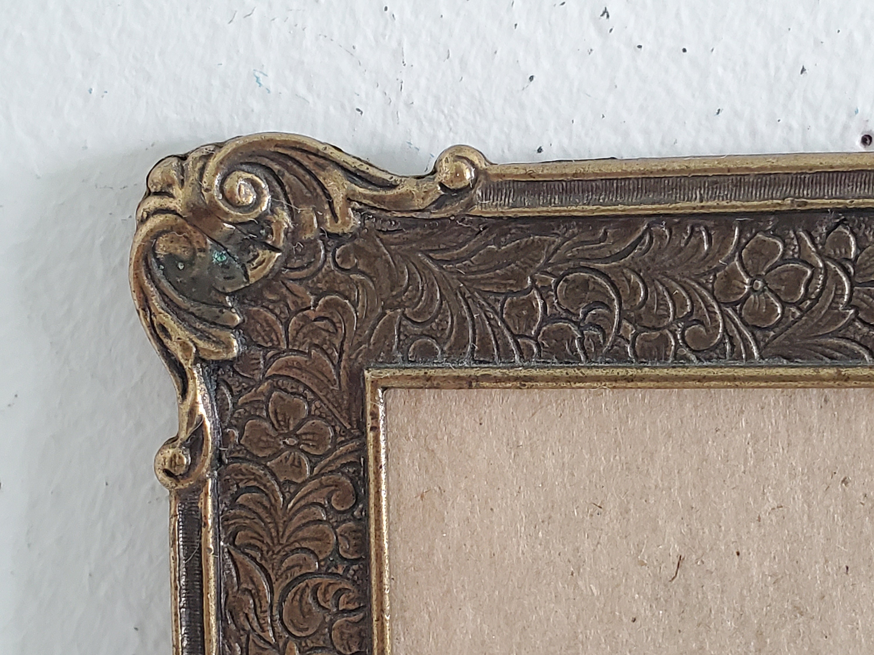Antique Miniature Ornate Metal Photo Frame, Victorian Style Picture ...