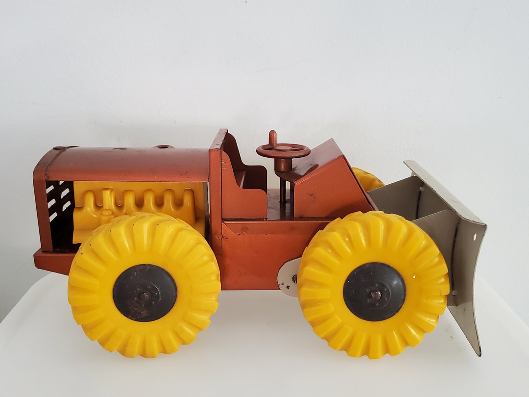 Vintage Structo Bulldozer Toy, RARE Pressed Steel Bull Dozer, Vintage ...