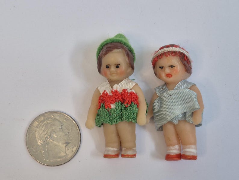 Vintage German Japan Italian Mini Dolls, Tiny Traditional Costumes ...