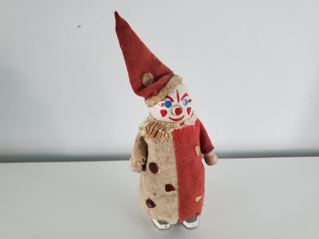 Vintage Wilson Walkies Clown, Ramp Walker Clown Toy, Vintage Fabric and ...