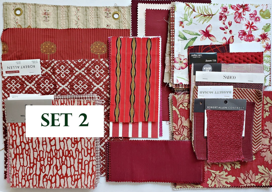 Upholstery Fabric Swatches, Red Fabric Remnants, Ultimate Fabric Scraps ...