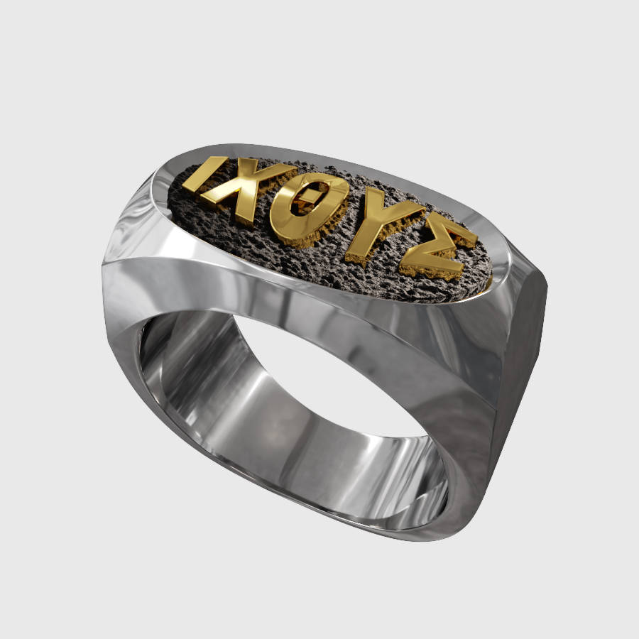 Orthodox Cross Ichthys - Emblem Ring, Jesus Christ ring, Orthodox Son ...
