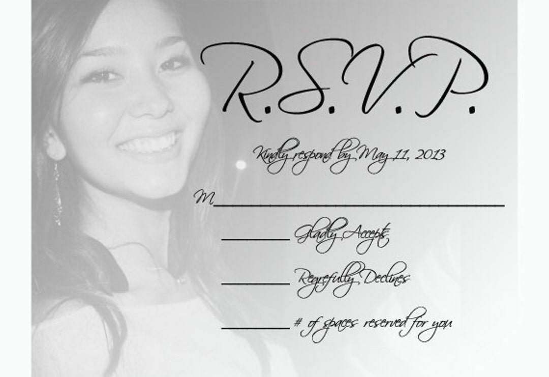 RSVP Personalized Graduation, Wedding, Birthday, Photo Postcard ...
