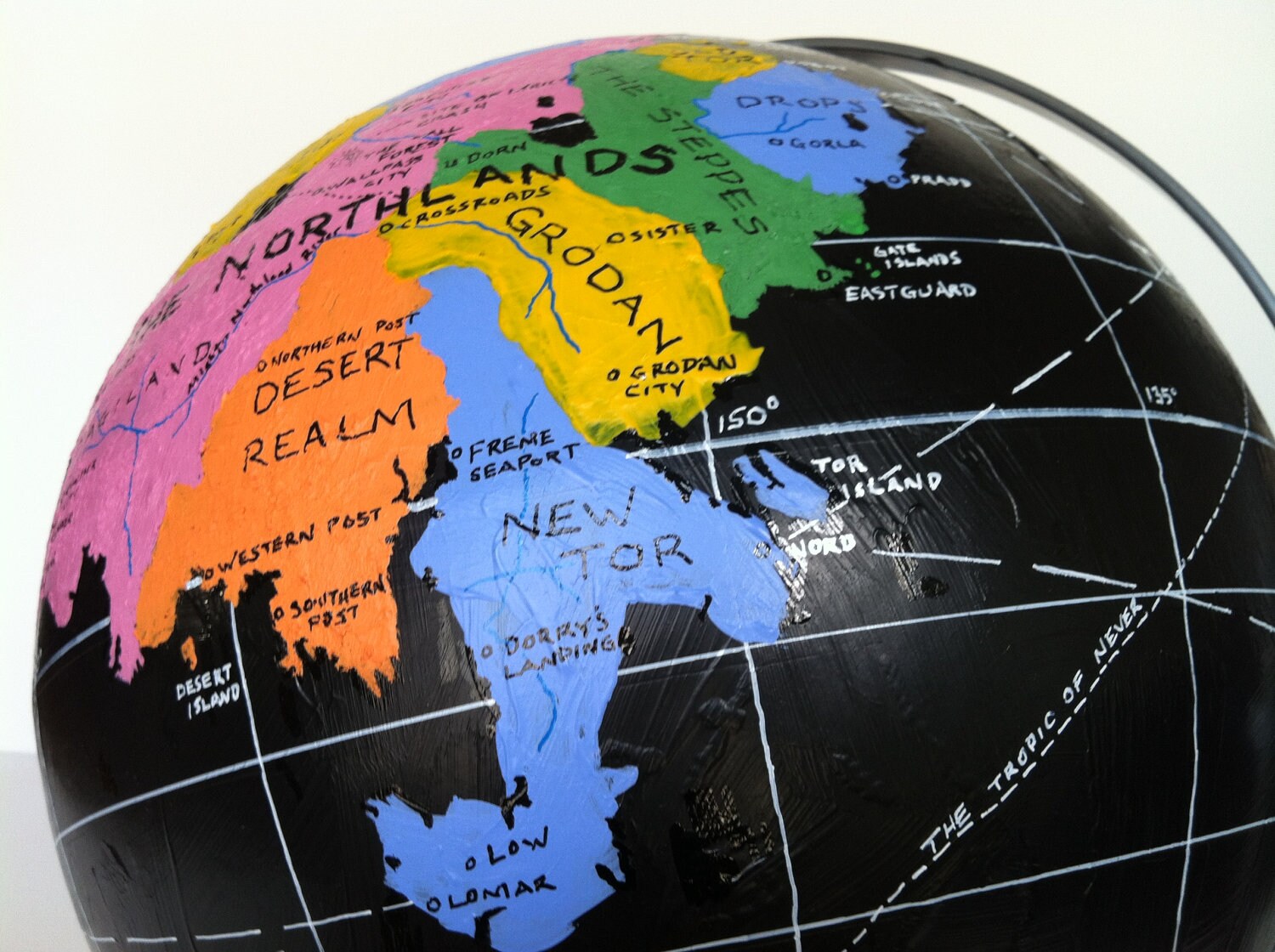 Handpainted Globe of Your Imaginary Land (NTRGLCTC) - Etsy