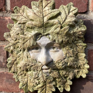 Green Man, Green-man, Garden Art, Wall Hanging - Etsy