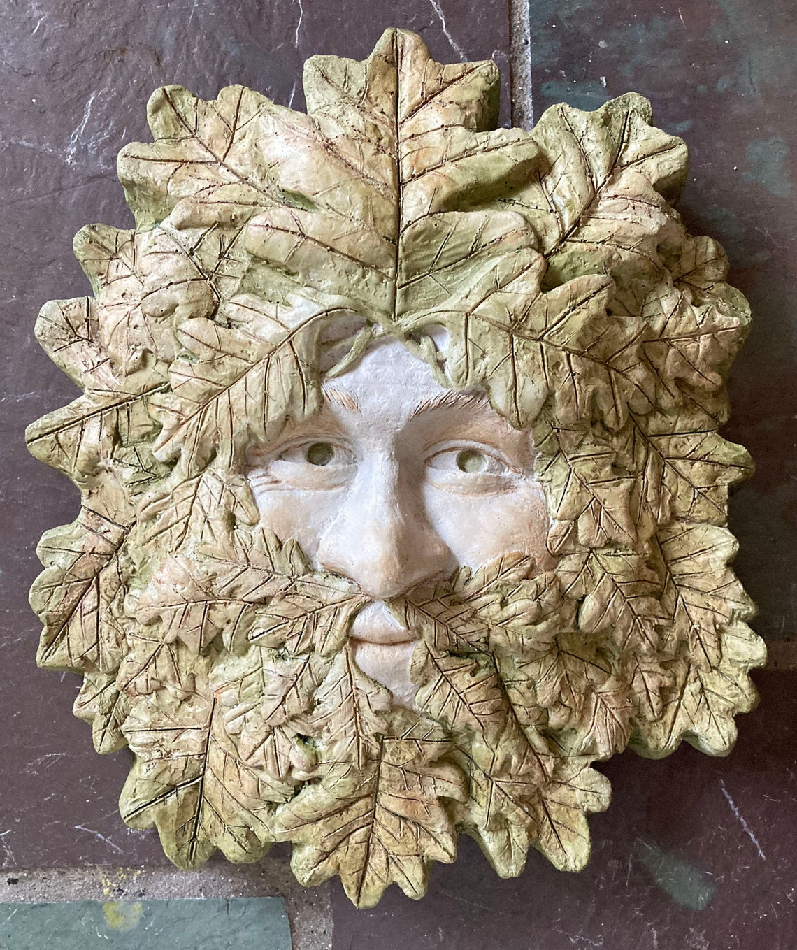 Green Man, Green-man, Garden Art, Wall Hanging - Etsy