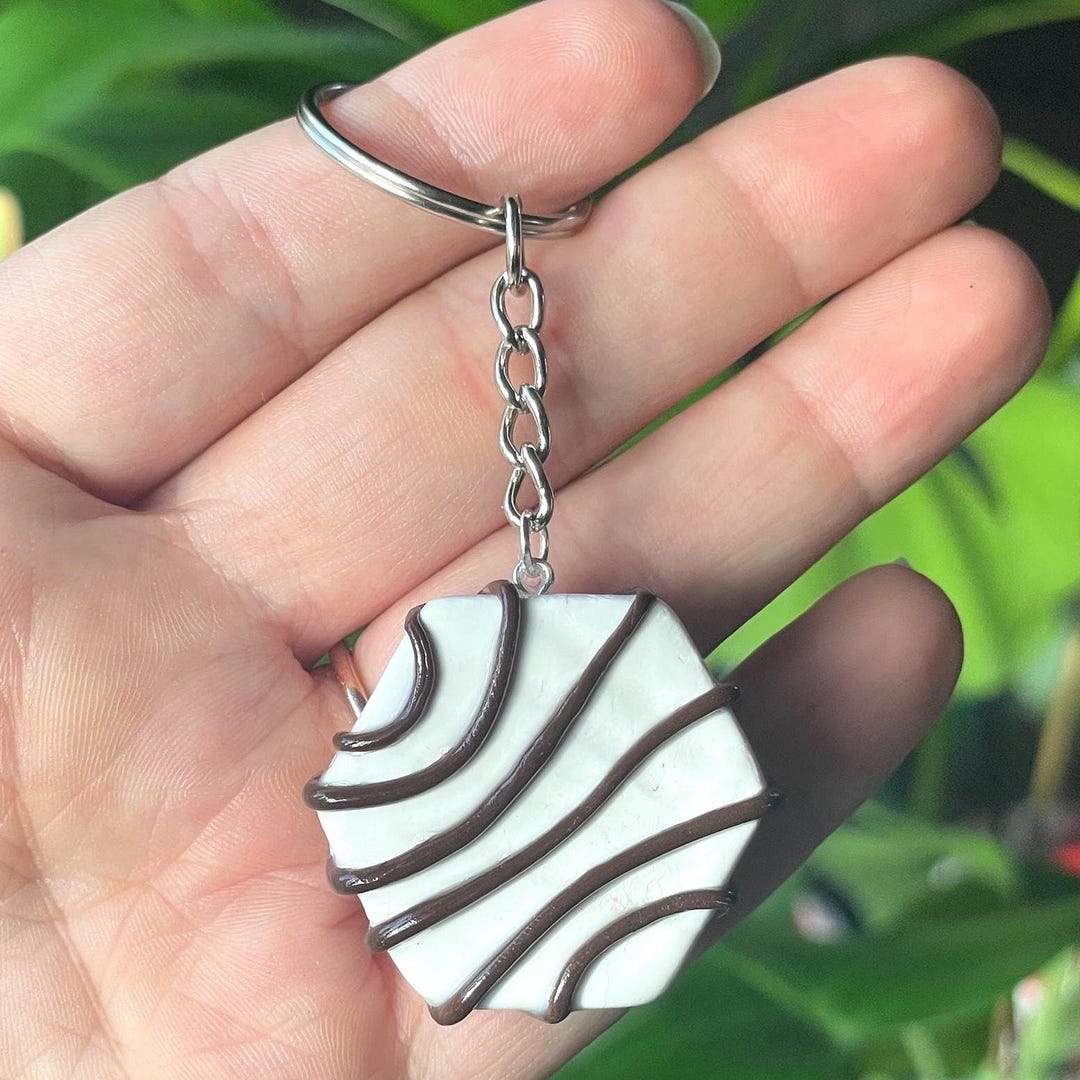 Zebra Cake Polymer Clay Keychain//polymer Clay Keychain//zebra Cakes ...