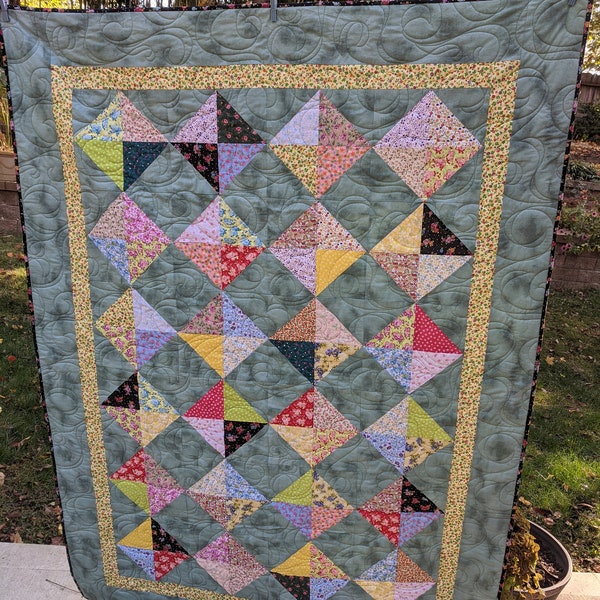 Triangle Quilt - Etsy