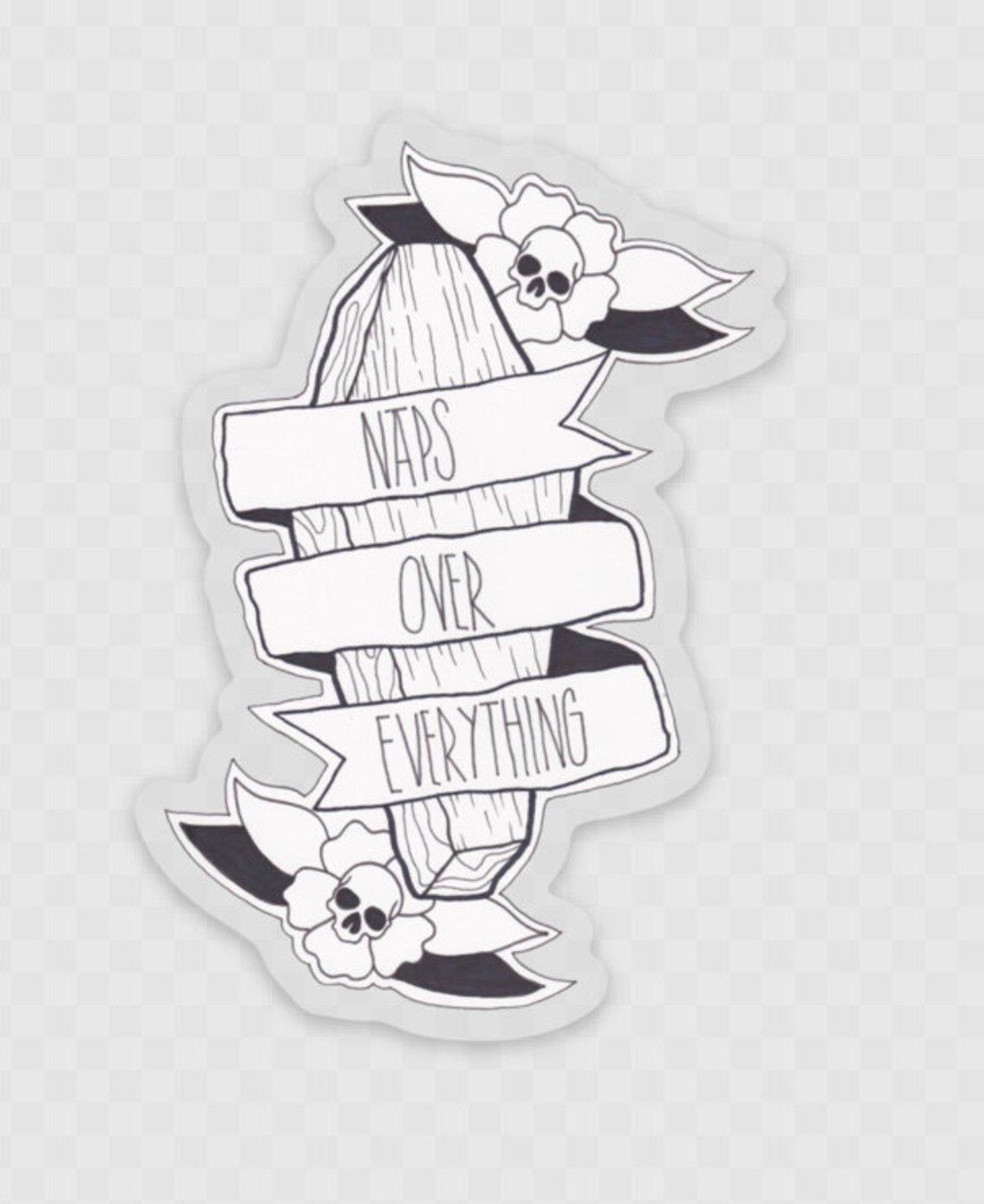 Naps over everything vinyl sticker/coffin sticker/nap | Etsy