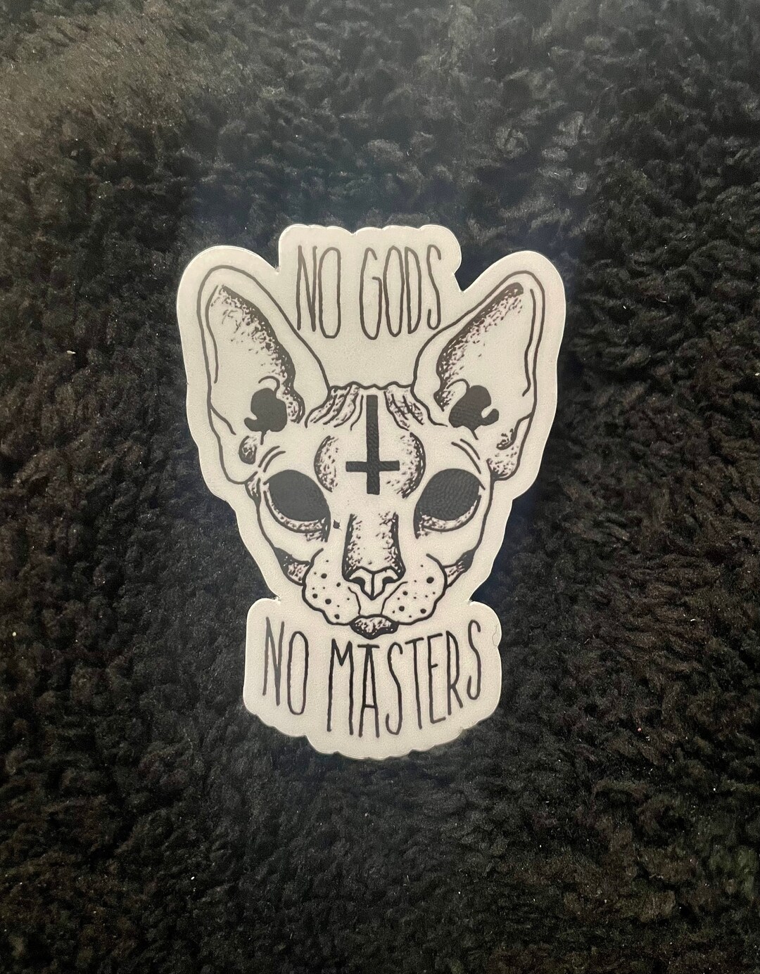 No Gods No Masters Sticker/cat Sticker/sphinx Sticker/cat Sticker/satan ...