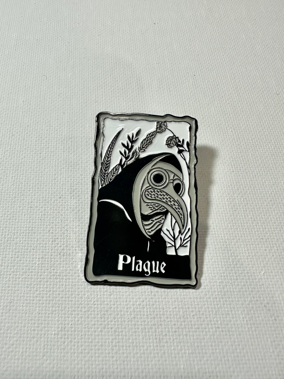 Plague Doctor Pin/plague Pin/horror Pin/tarot Pin/tarot Card/black ...