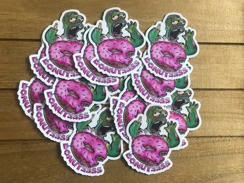 Homer Simpson Zombie Sticker/vinyl Sticker/simpsons Sticker/homer ...