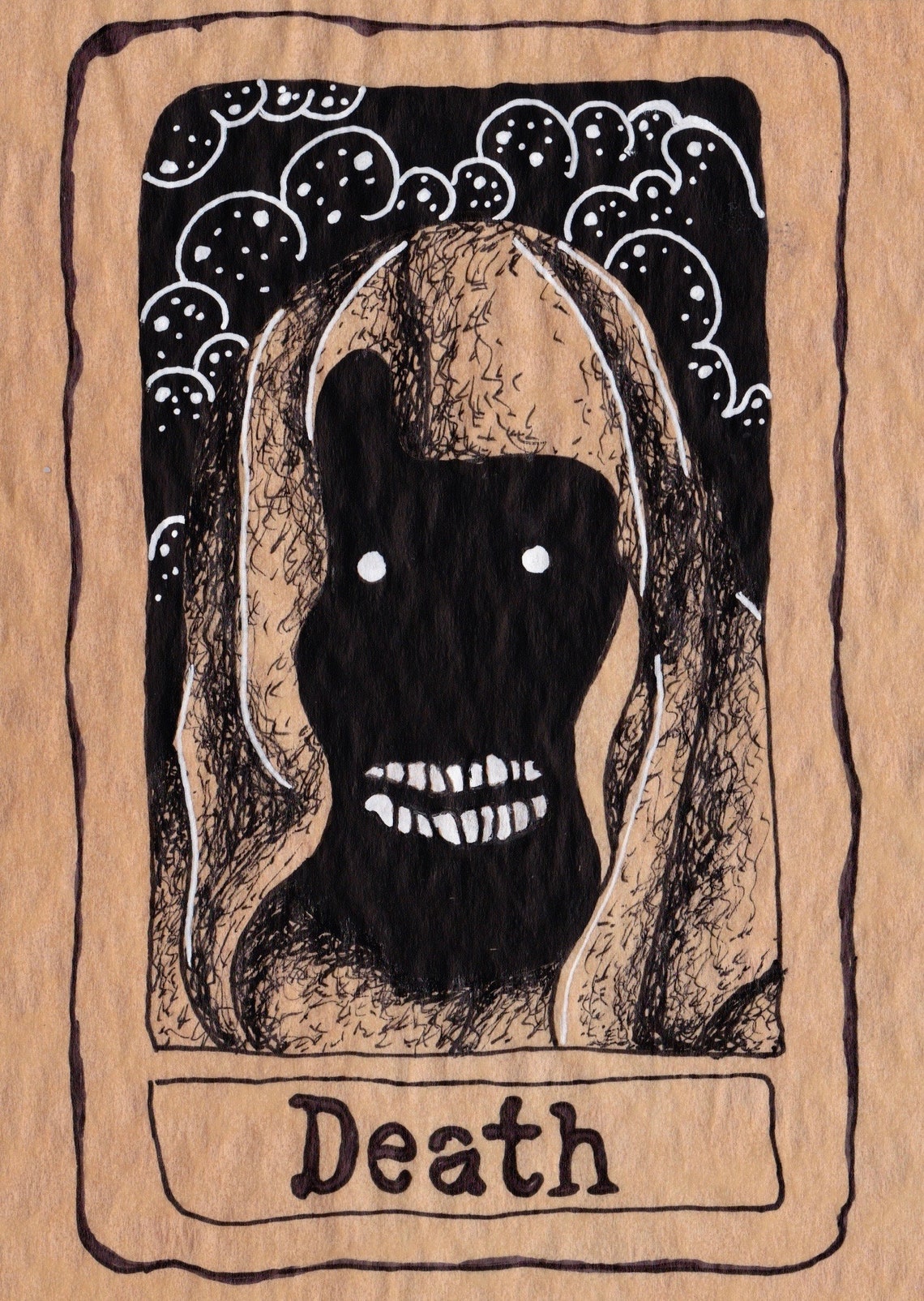 Death Tarot Card Original Art/tarot Card Art/tarot Art/death - Etsy