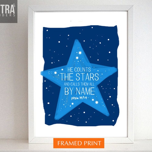 He Counts the Stars / Psalm 147 4 / Printable / Poster - Etsy