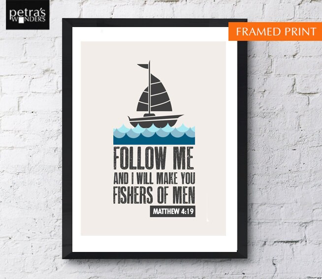 Bible Verse Print Boat Print Wall Art Playroom / Kids Room | Etsy