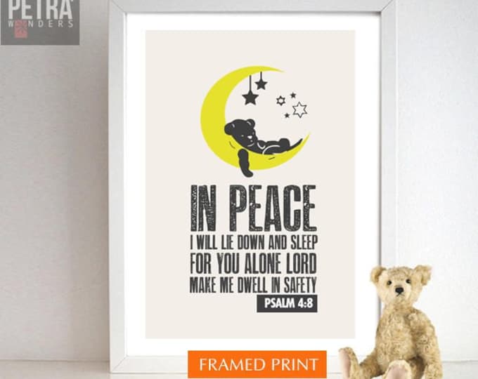 Bible Verse Print, Night Time Children/ Nursery Art. Scripture Art ...