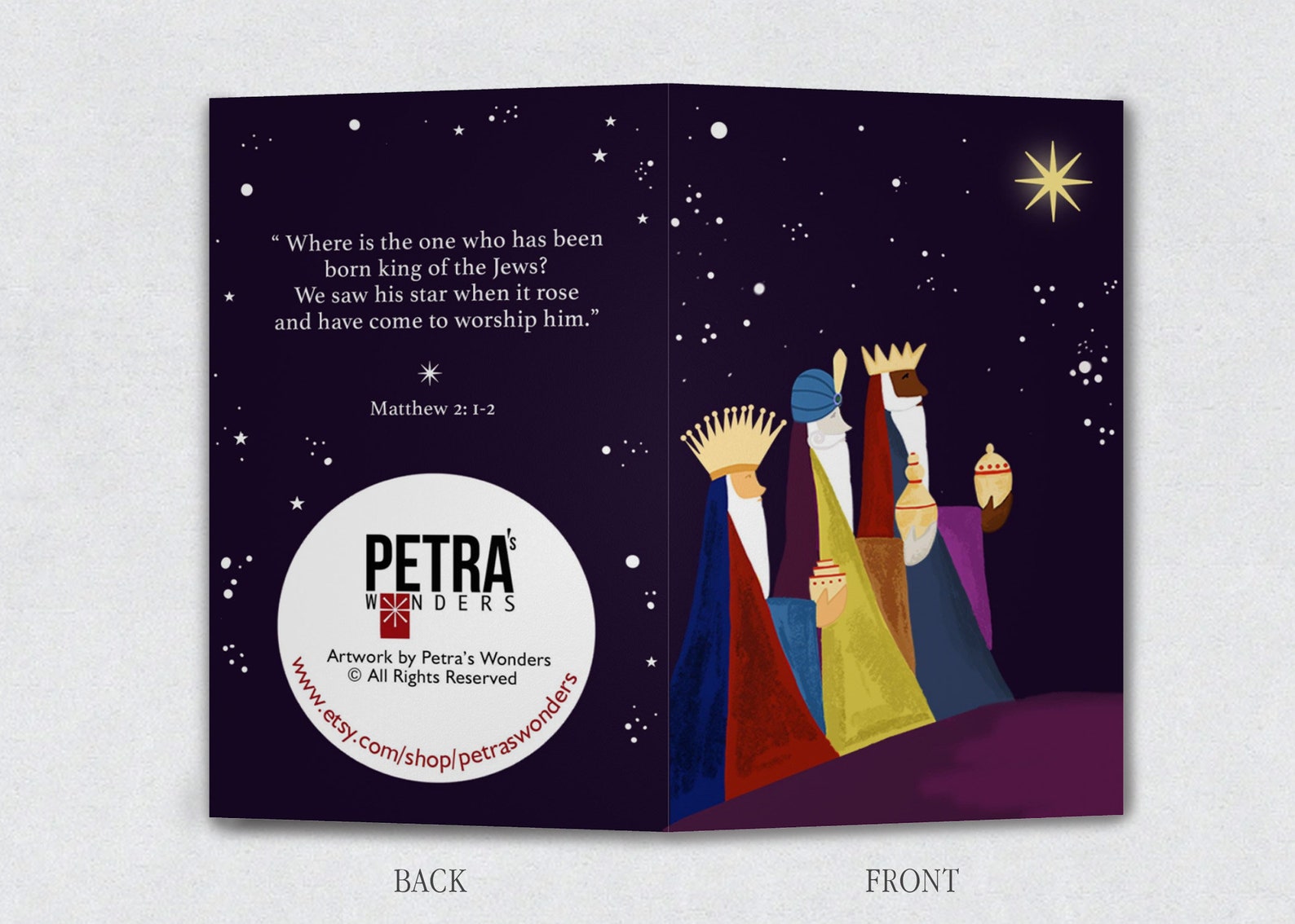 Christian Christmas Cards. Three Wise Men Christmas Cards. Three Kings ...
