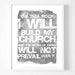 Bible Verse Print on This Rock I Build My Church Print Christian Home ...