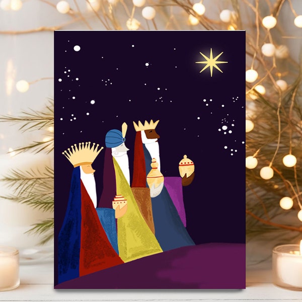 Three Kings Card - Etsy