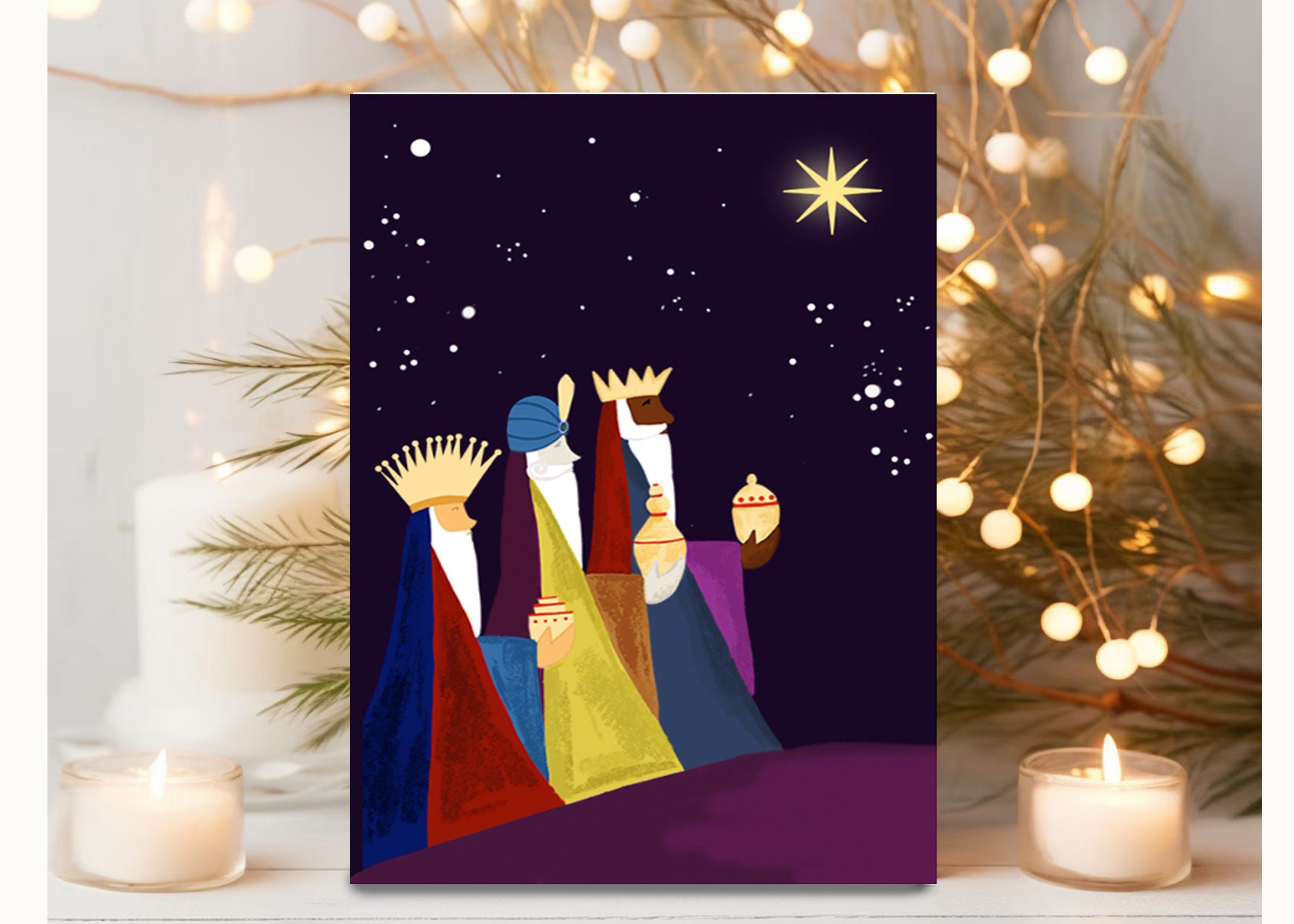 Christian Christmas Cards. Three Wise Men Christmas Cards. Three Kings ...