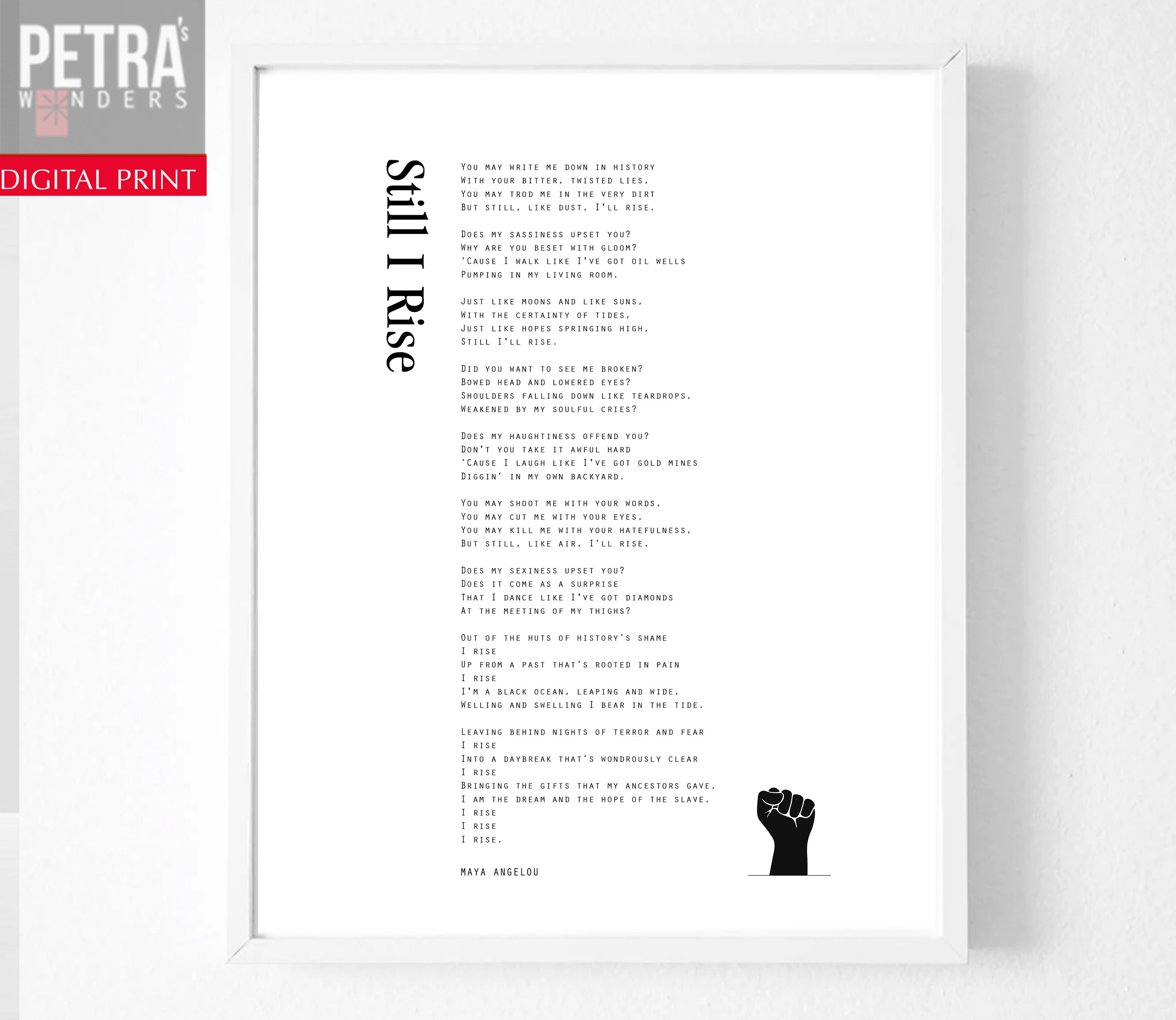Still I Rise Poem Lyrics