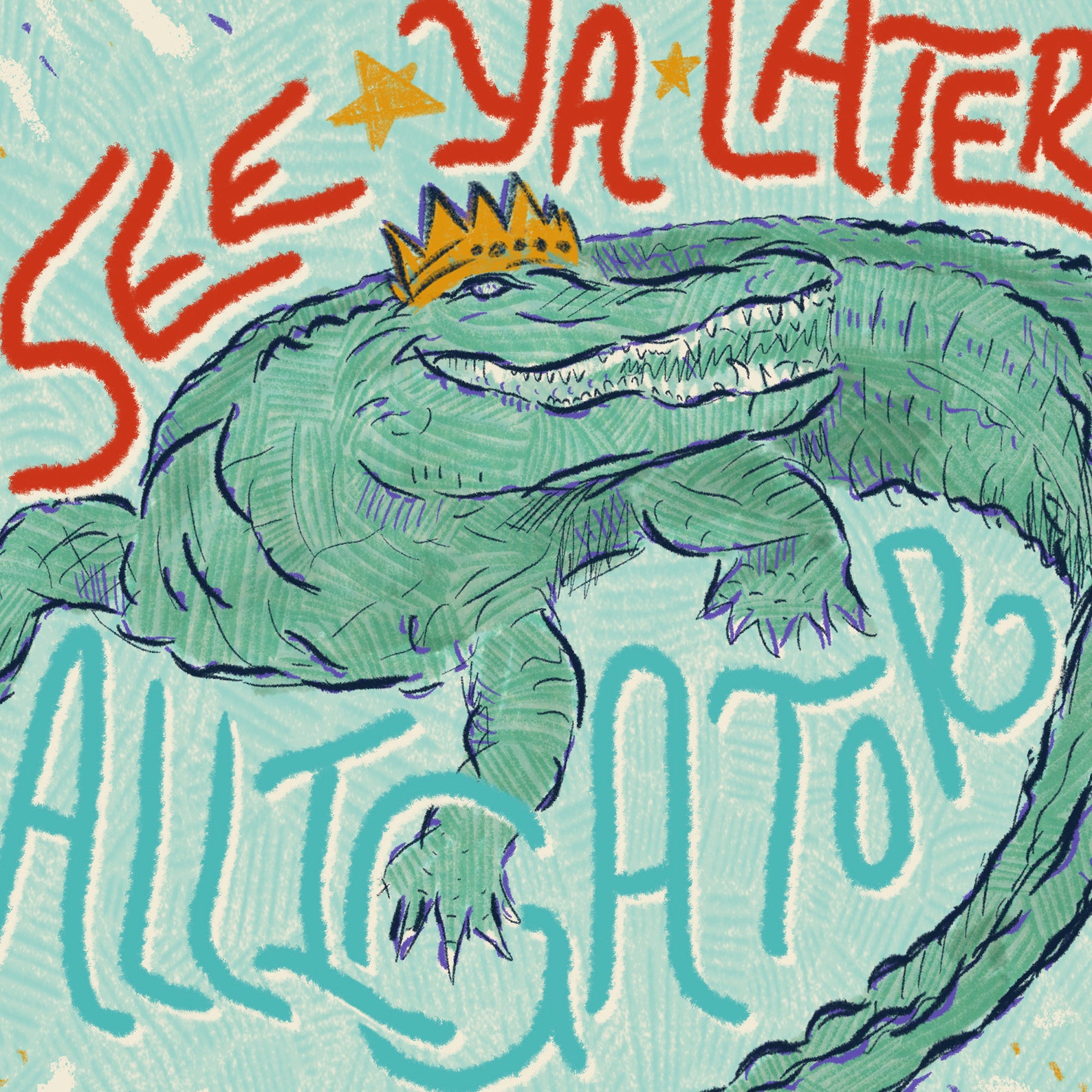 See Ya Later, Alligator | Art Print - Etsy