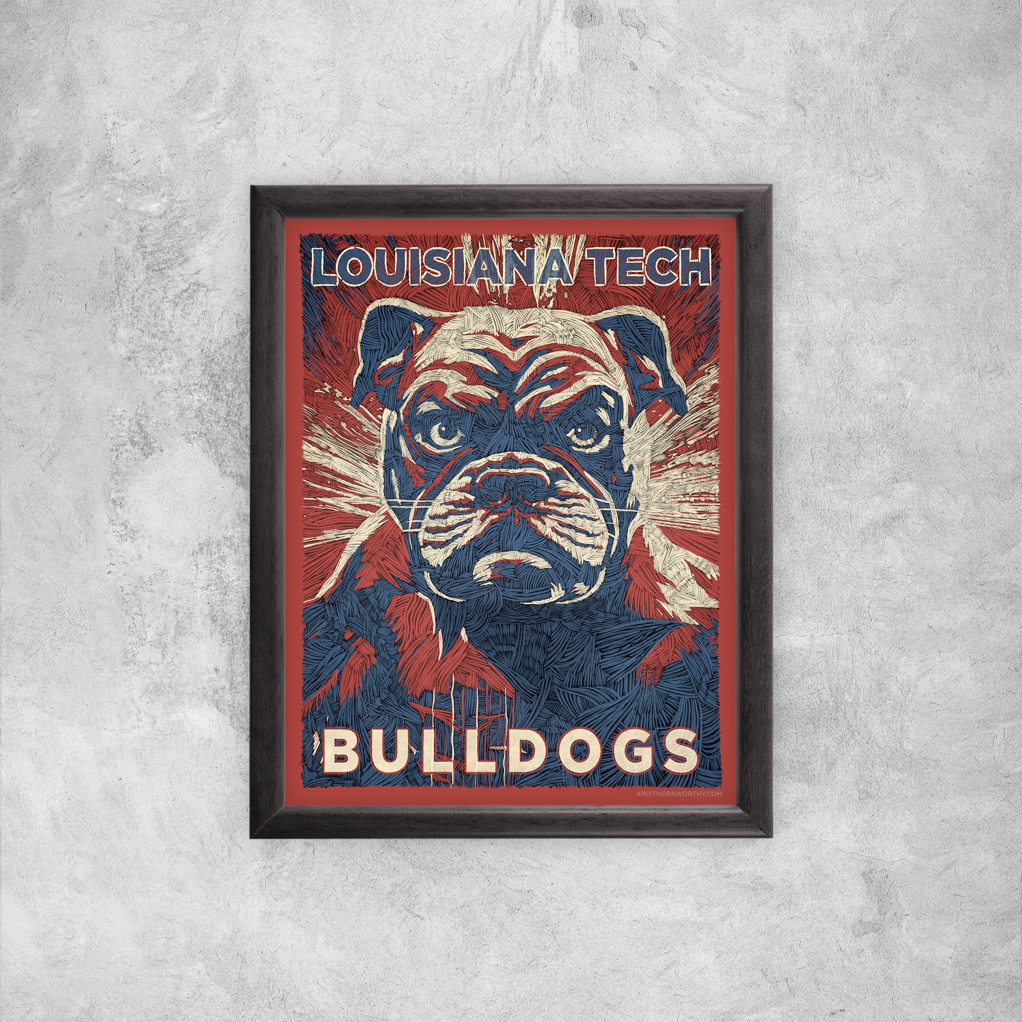 LA Tech | Louisiana | Art Print - Etsy