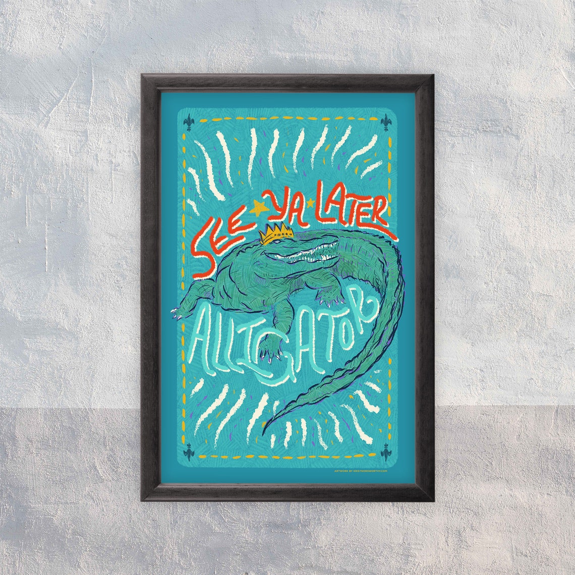 See Ya Later, Alligator (blue Variant) | Art Print - Etsy