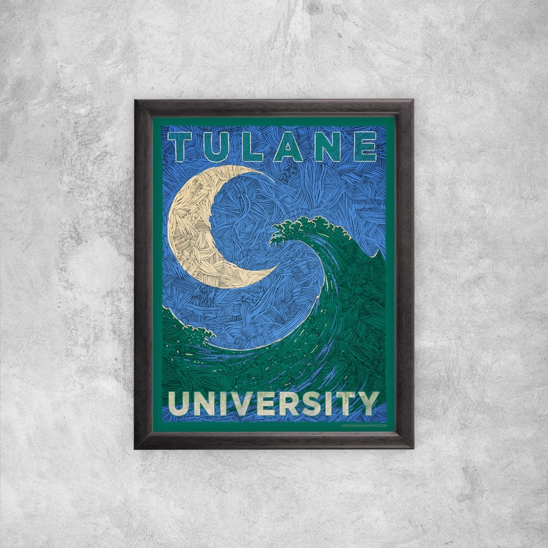 Tulane University | New Orleans, Louisiana | Art Print - Etsy