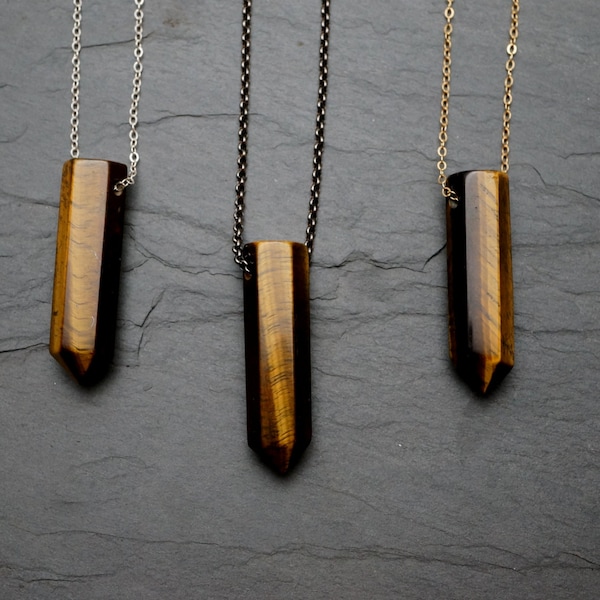 Tigers Eye Necklace - Etsy