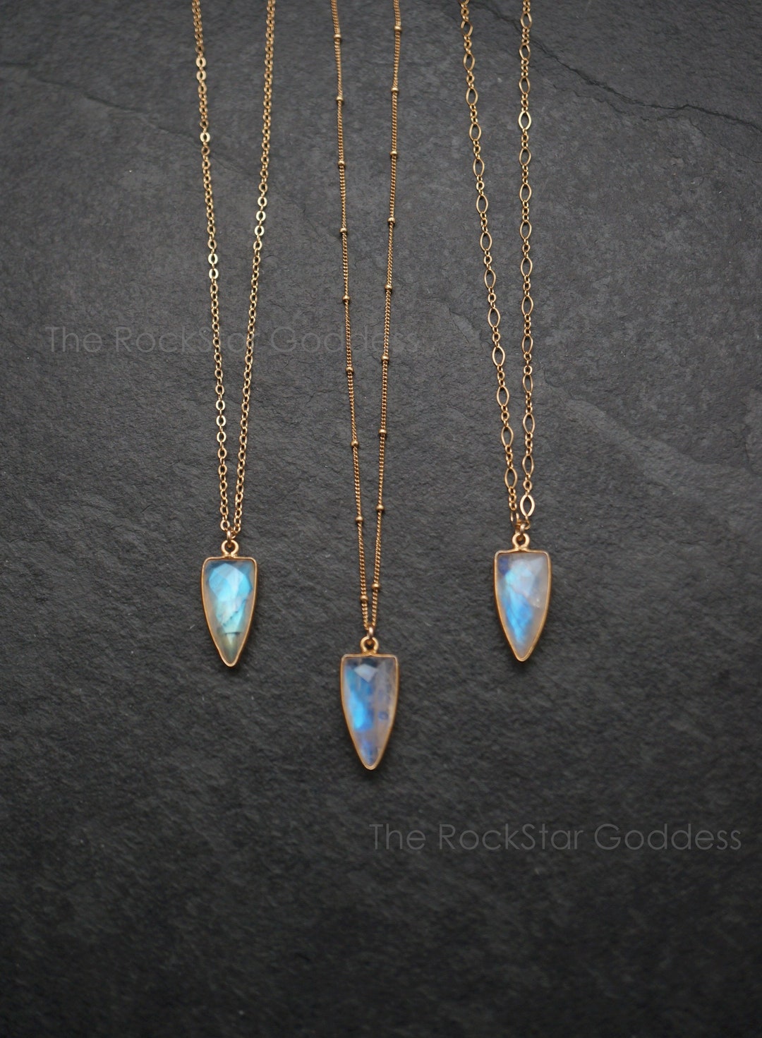 Moonstone Necklace, Gold Moonstone Necklace, Moonstone, Moonstone ...