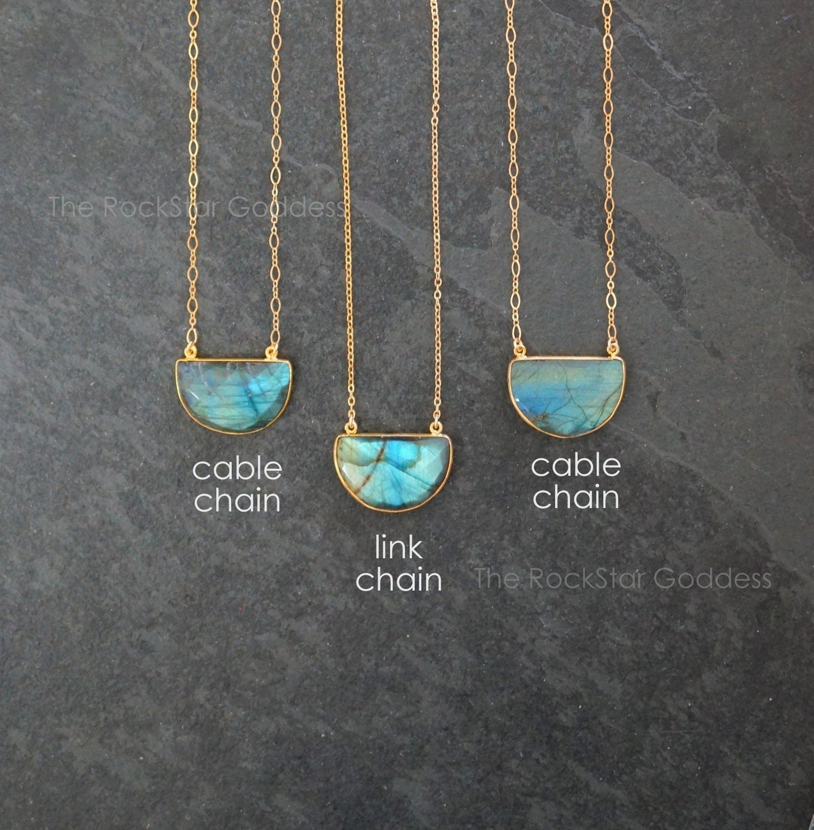 Gold Labradorite Necklace, Labradorite Pendant, Labradorite Jewelry ...