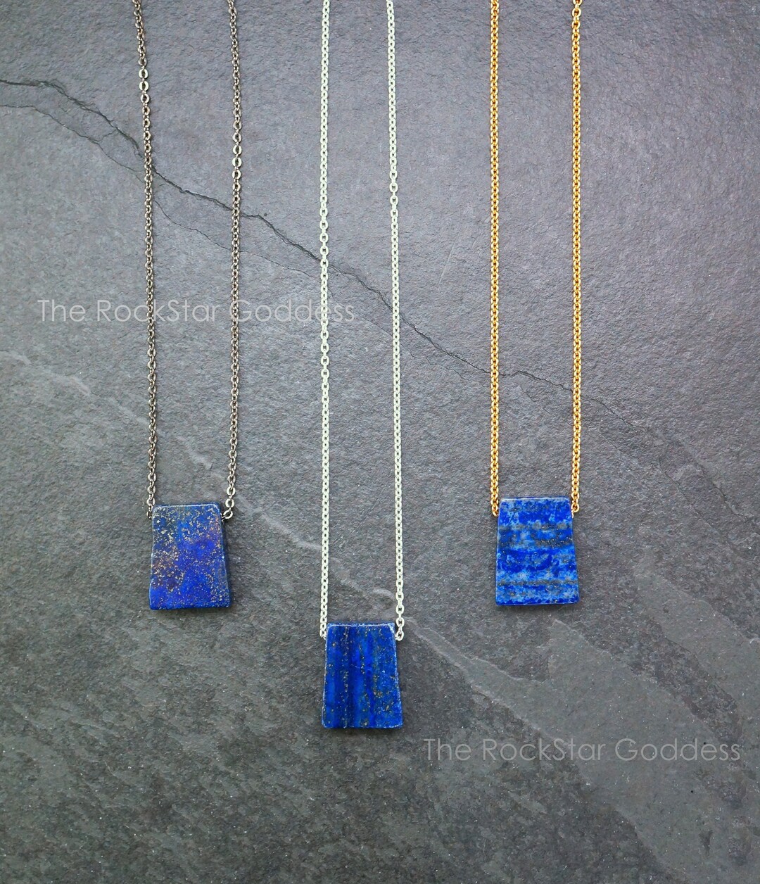 Mens Lapis Lazuli Necklace, Gold Lapis Necklace, Silver Lapis Necklace ...