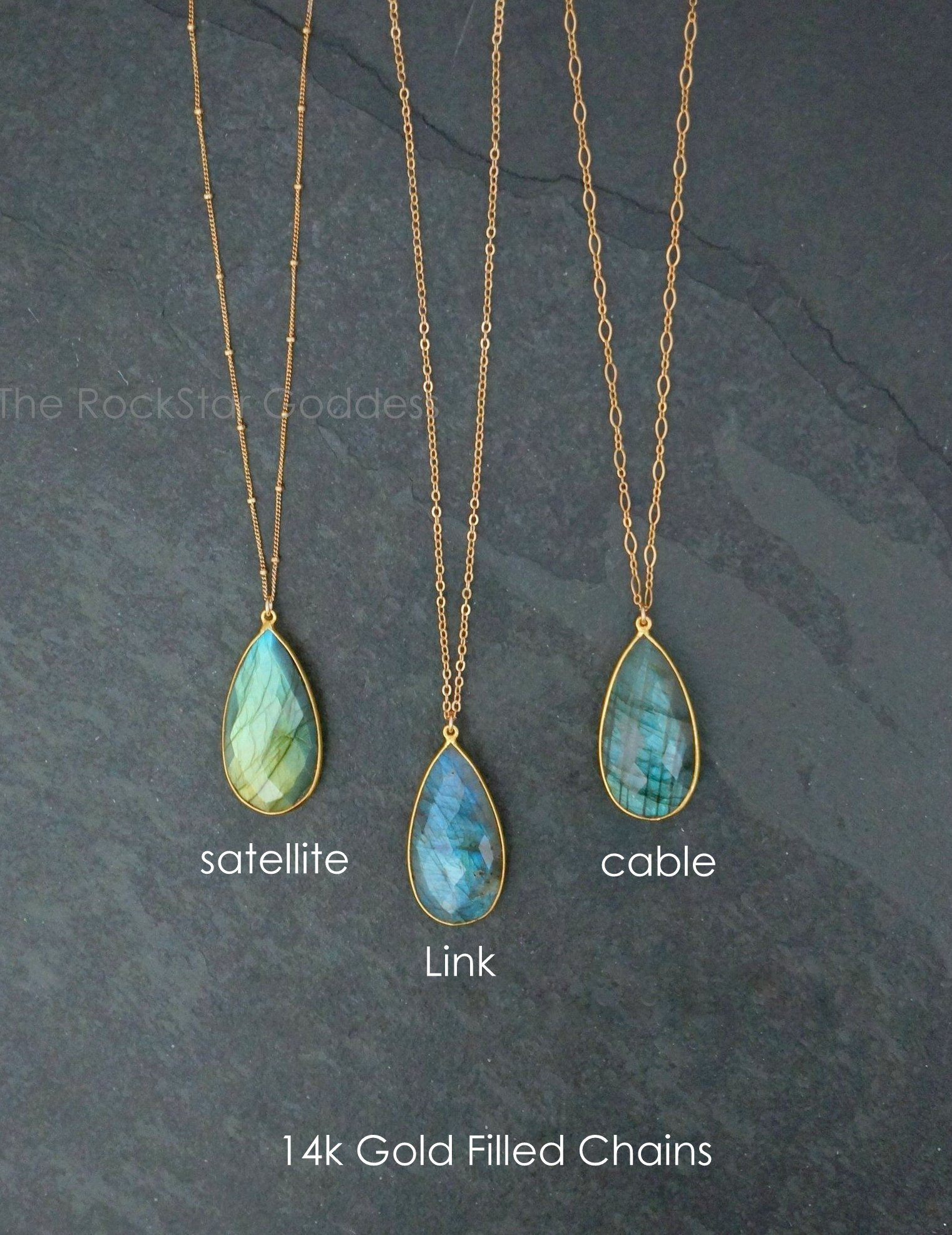 Gold Labradorite Necklace, Labradorite Pendant, Labradorite Jewelry ...