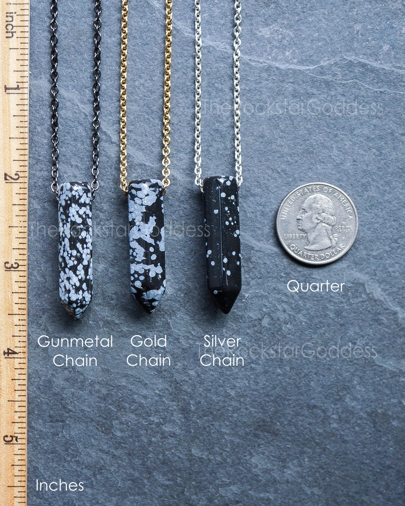 Snowflake Obsidian Necklace, Men's Obsidian Necklace, Gift for Him ...
