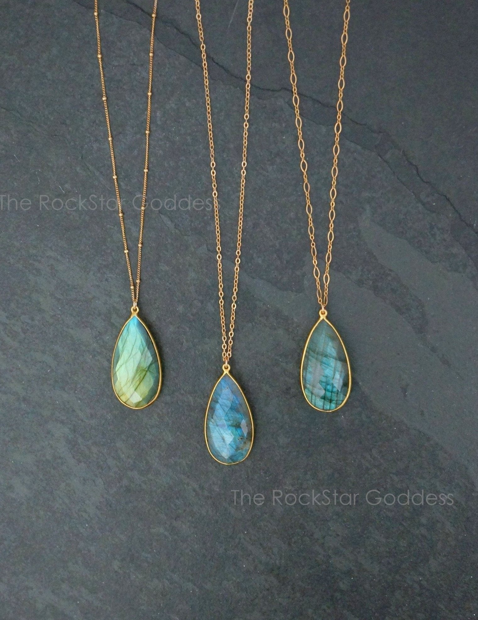 Gold Labradorite Necklace, Labradorite Pendant, Labradorite Jewelry ...