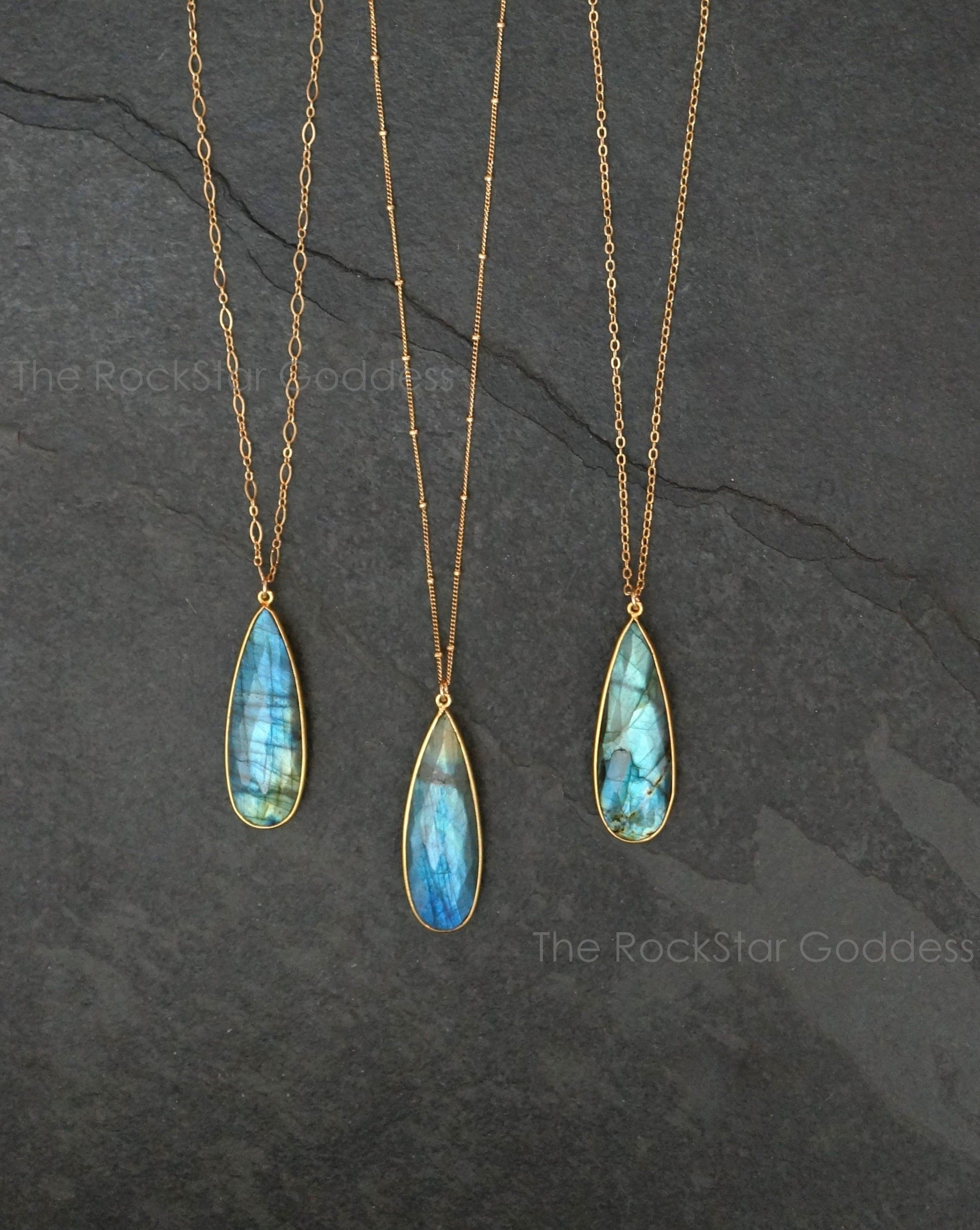 Gold Labradorite Necklace / Labradorite Pendant / Labradorite - Etsy