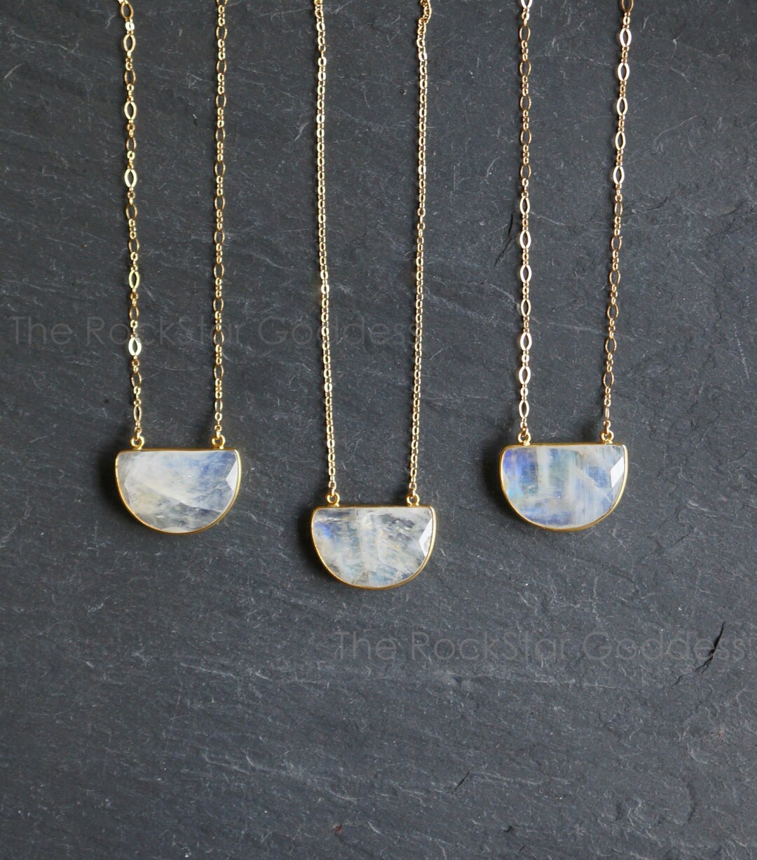 Moonstone Necklace, Gold Moonstone Necklace, Moonstone, Moonstone ...