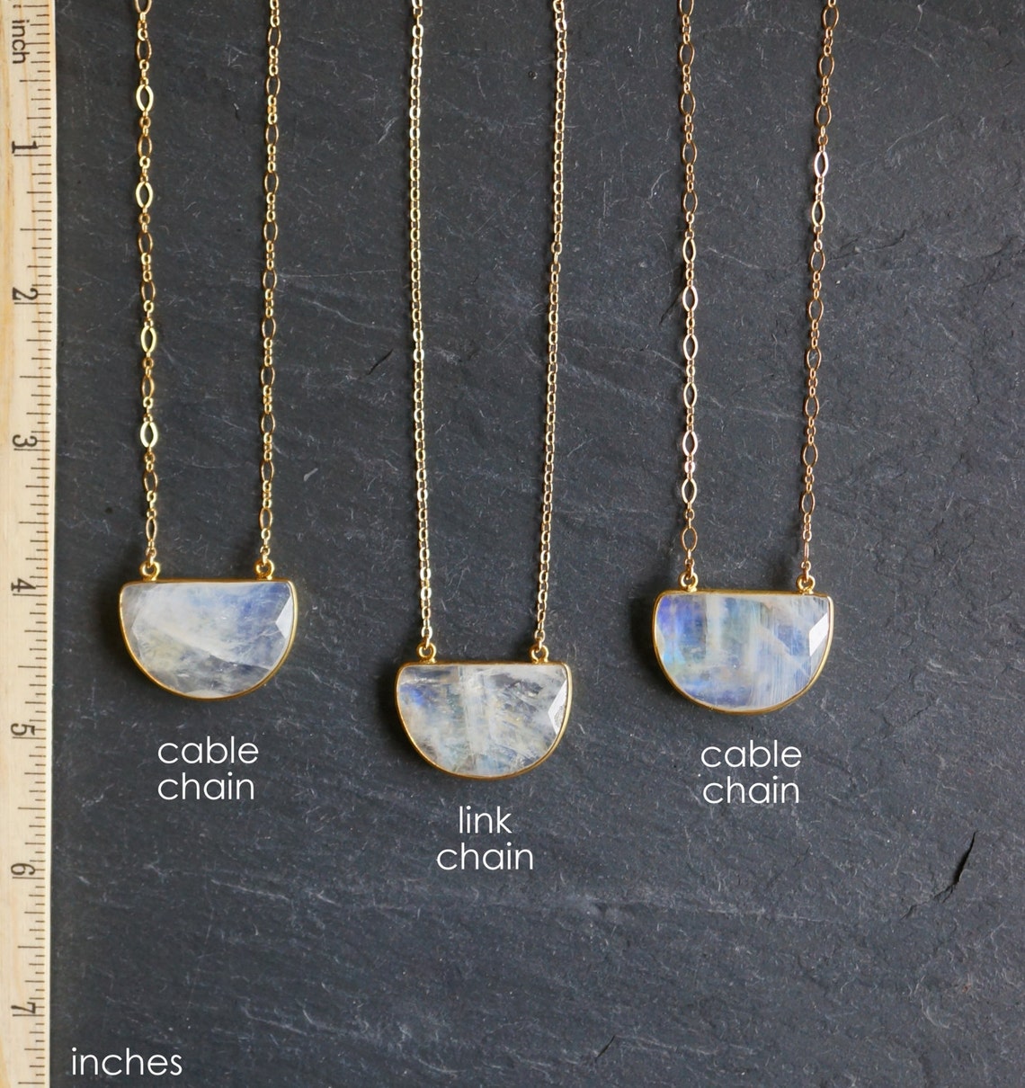 Moonstone Necklace, Gold Moonstone Necklace, Moonstone, Moonstone ...
