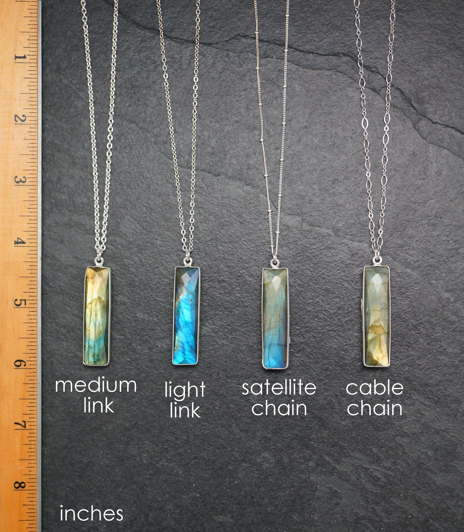 Silver Labradorite Necklace, Labradorite Jewelry, Labradorite Pendant ...