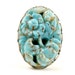 Carved Turquoise Ring Boho Chic Ring Large Statement Ring - Etsy
