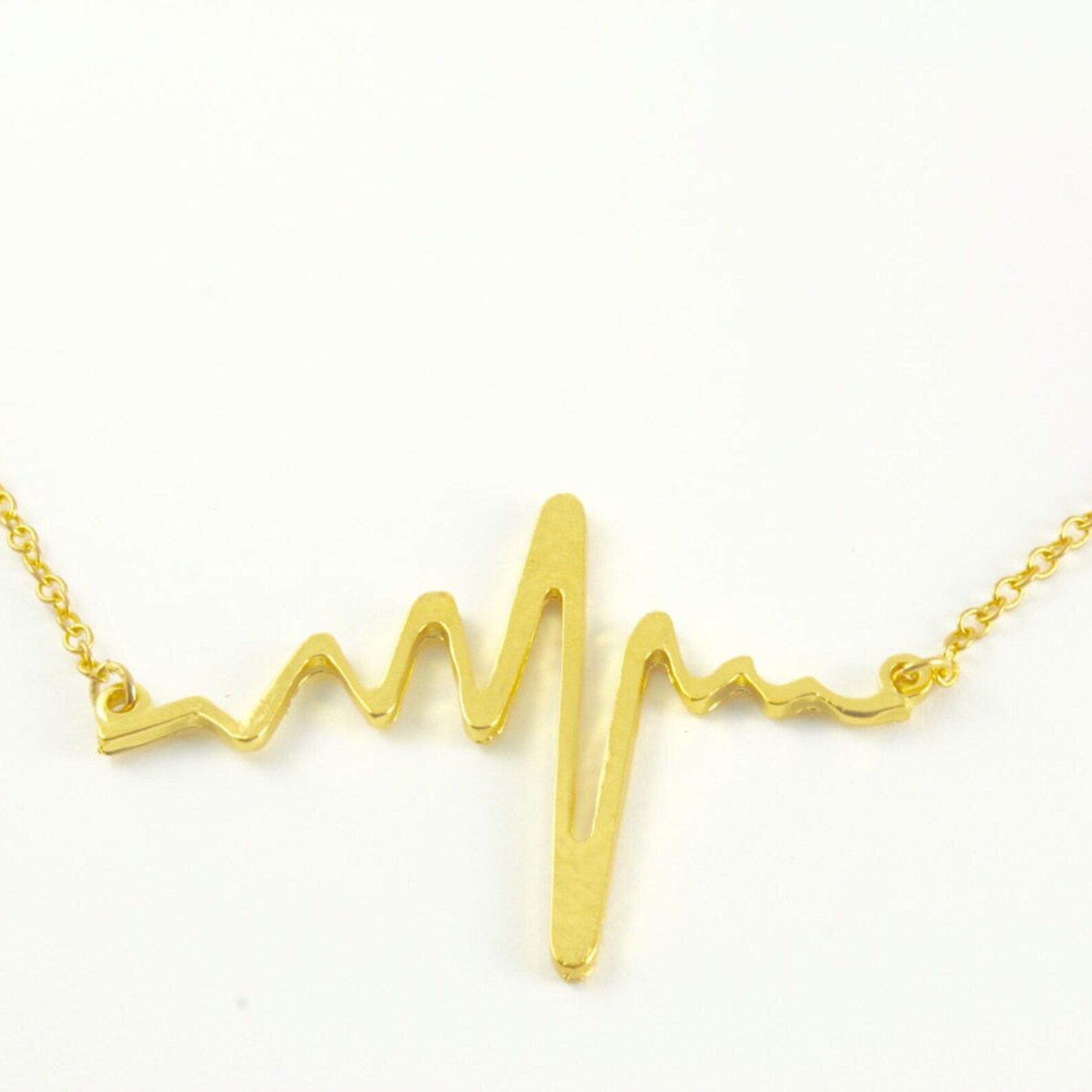 Heartbeat Necklace EKG Necklace Charm Jewelry Heartbeat - Etsy